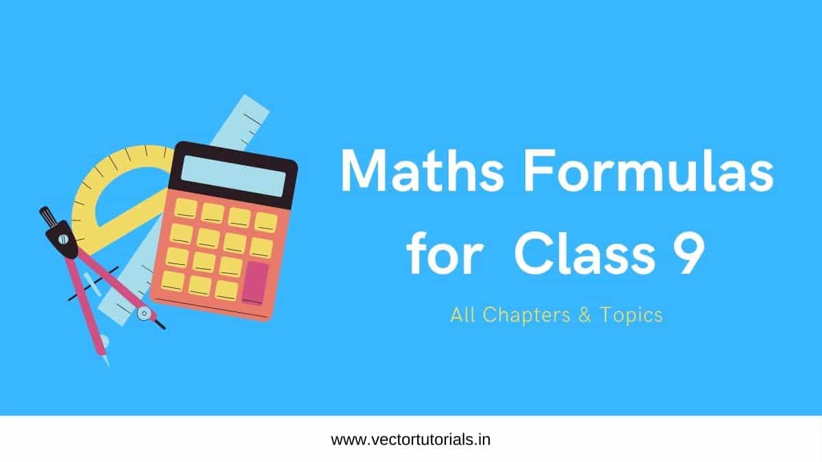 Maths Formulas For Class 9 PDF NCERT CBSE